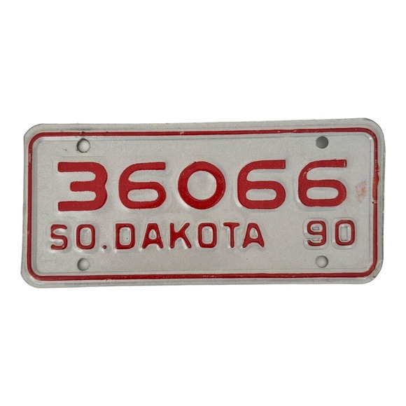 Accents | Vintage South So Dakota 199 90s Motorcycle License Plate ...